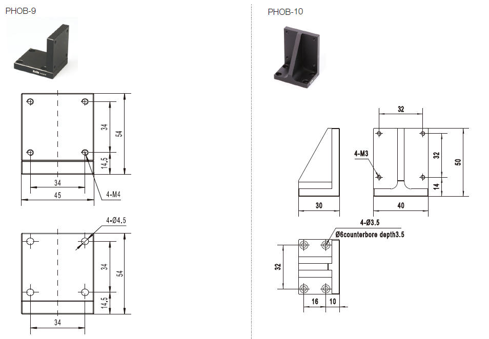 PHOB series Right-Angle Brackets
