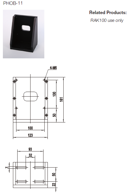 PHOB series Right-Angle Brackets